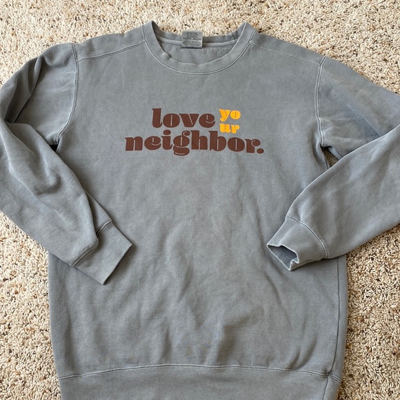 Comfort Colors | Tops | Comfort Colors Crew Neck Love Your Neighbor ...